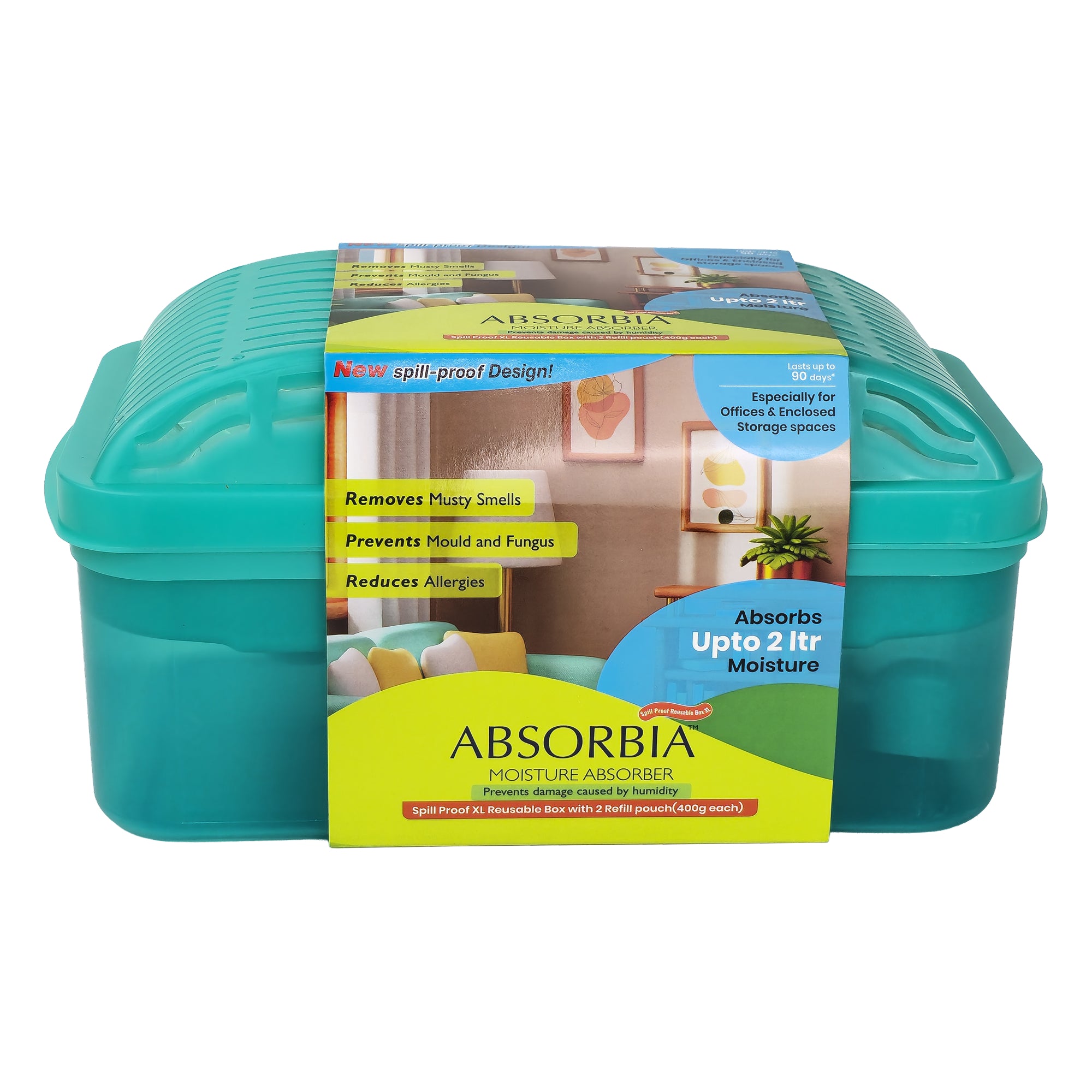 Buy Moisture Absorber Large Box: 1800ml with Refill Pouches – Absorbia